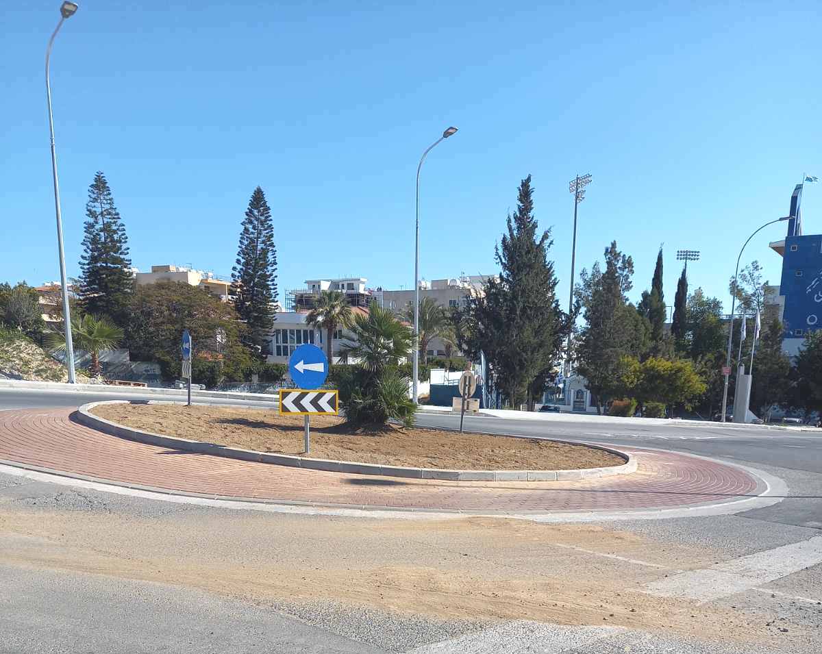 Έτοιμος ο κυκλικός κόμβος κοντά στο γήπεδο Αντώνης Παπαδόπουλος ...